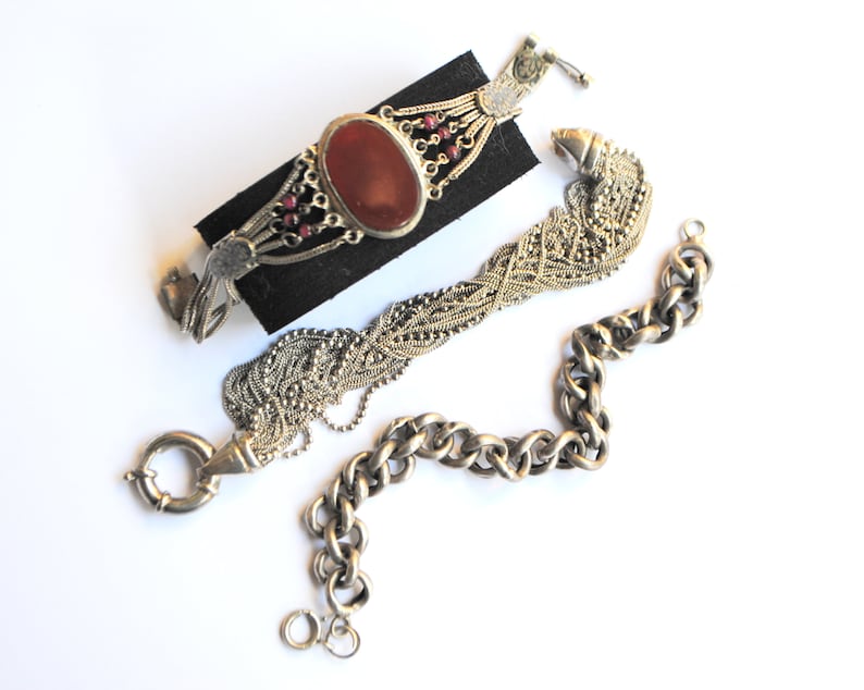 Antique French Silver Bracelet - Etsy
