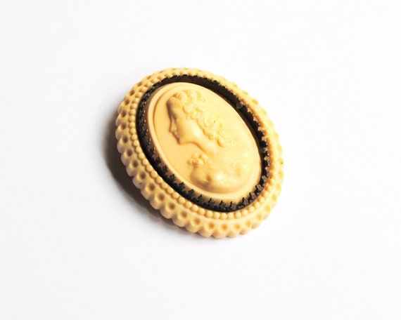 CELLULOID. Antique French Brooch - Gem