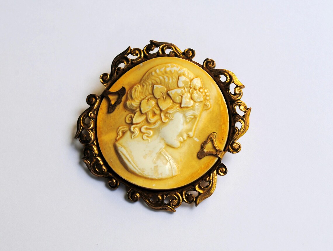 CELLULOID. Antique French Brooch - Etsy