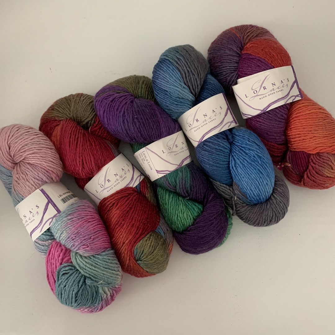 Lorna’s Laces Hand-dyed Lion & Lamb Multi Silk Wool Blend Yarn - Etsy