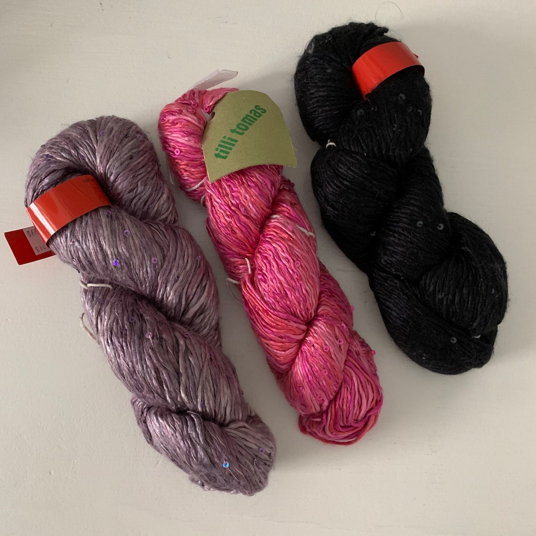 Tilli Tomas Disco Lights Silk Spun Yarn With Sequins - Etsy