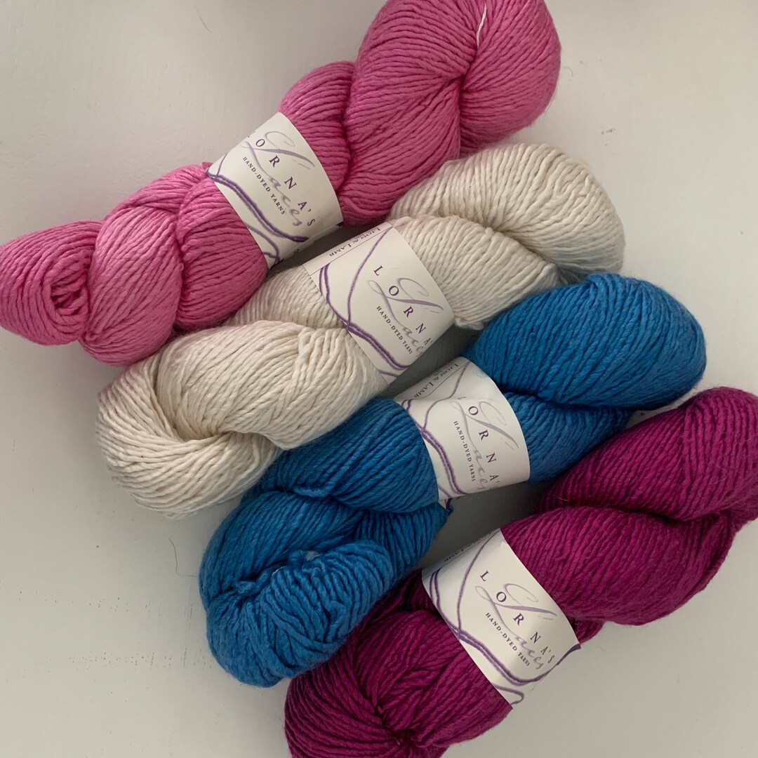 Lorna’s Laces Hand Dyed Lion & Lamb Solid Silk Wool Blend Yarn - Etsy