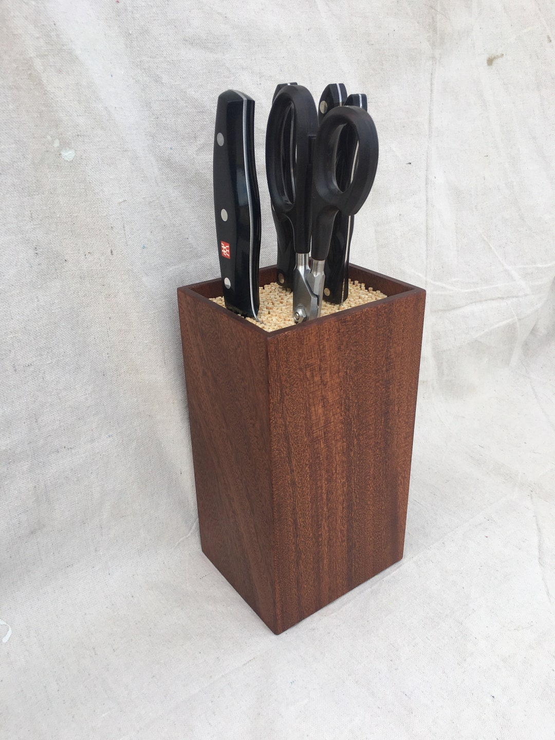 Handmade Wood Knife Block - Etsy