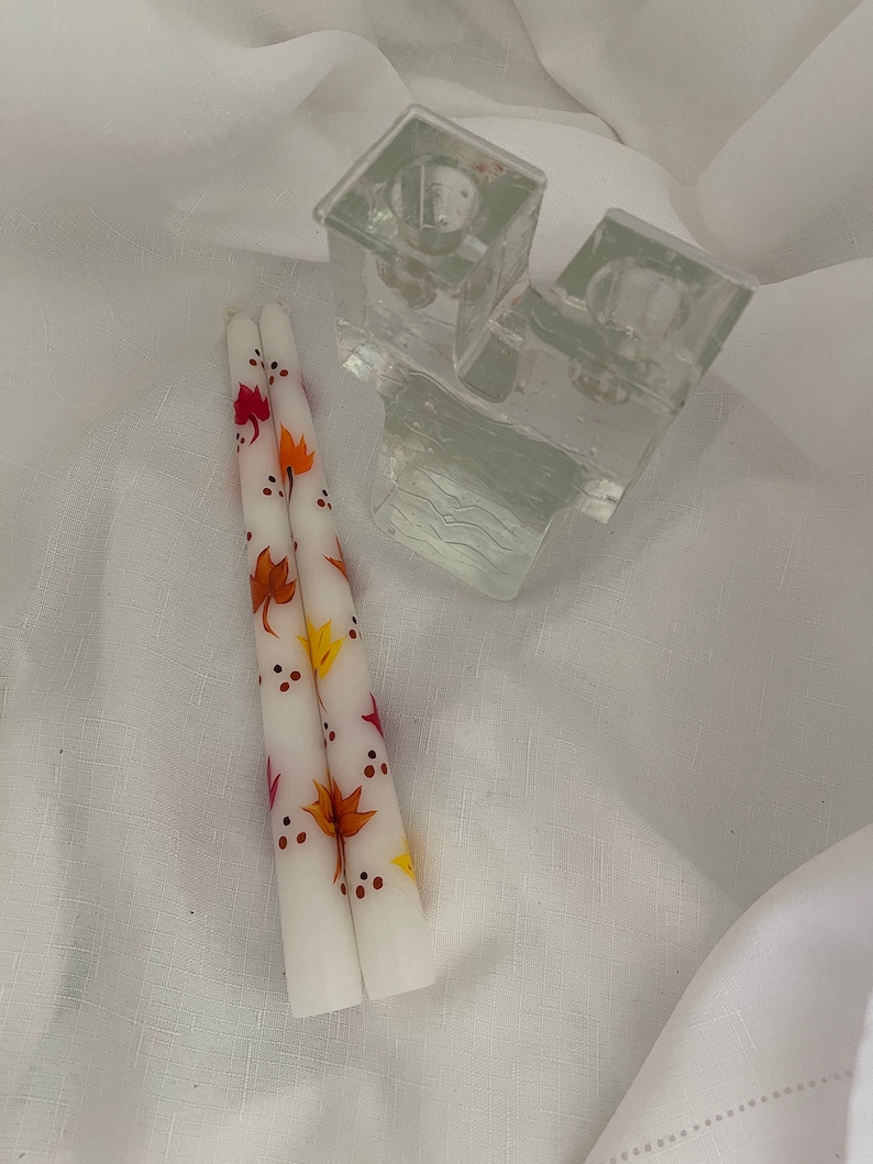 Fall Leaves/thanksgiving/autumn Decor/taper Candles. All Occasion Hand ...