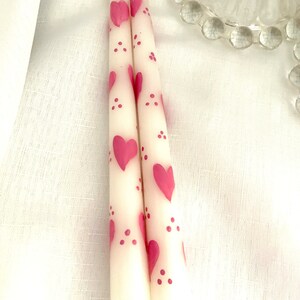 Bridal/wedding/valentines Day Pink Hearts Design - Hand Painted Pair ...
