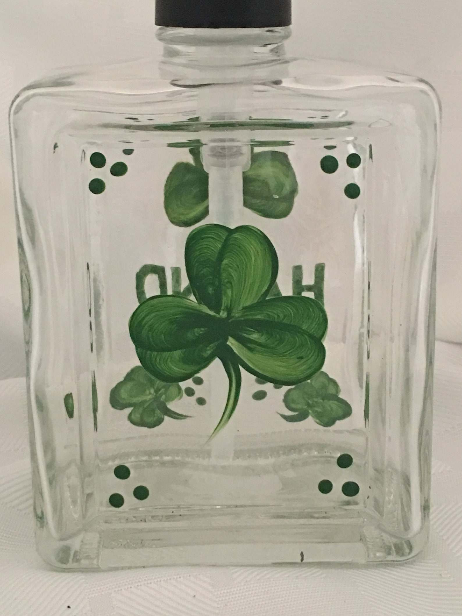 Shamrock Design/ Square/ Block Glass Style Liquid Hand Soap | Etsy