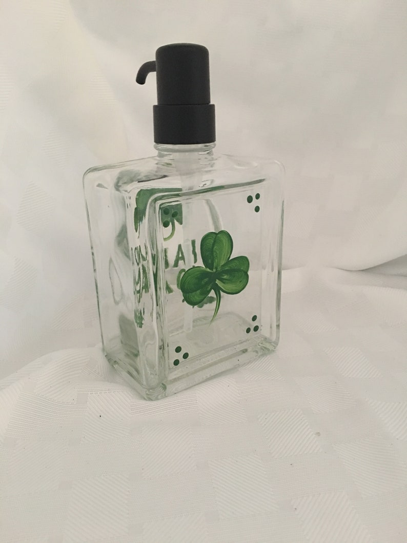 Shamrock Design/ Square/ Block Glass Style Liquid Hand Soap - Etsy