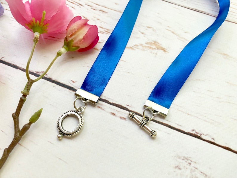 Navy Satin Ribbon Choker Necklace - Etsy