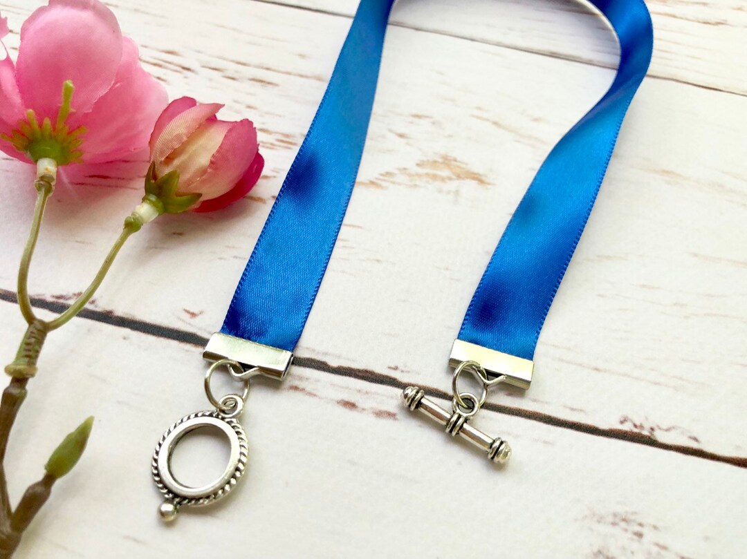 Navy Satin Ribbon Choker Necklace - Etsy