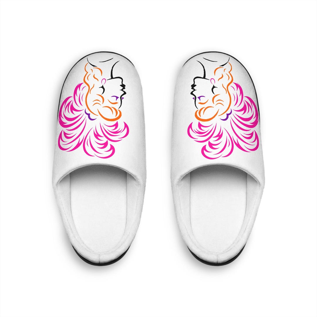 Slippers, Stardust Showgirl Neon Silhouette, Women's Indoor Footwear ...