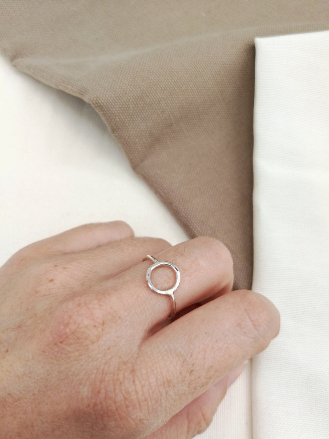 Open Circle Ring Silver, Karma Jewelry, Eternal Ring, Stacking Jewelry ...