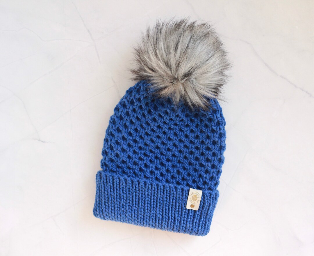 100% Superwash Merino Wool / Toque Hat / Loose Knit Hat / Saggy Hat ...