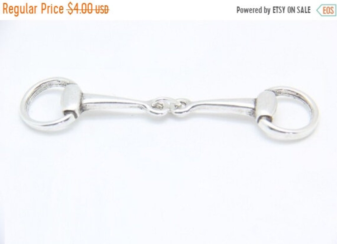 25% OFF July New Zamak Snaffle Bit Connectors Silver Z6762 Qty 1 - Etsy