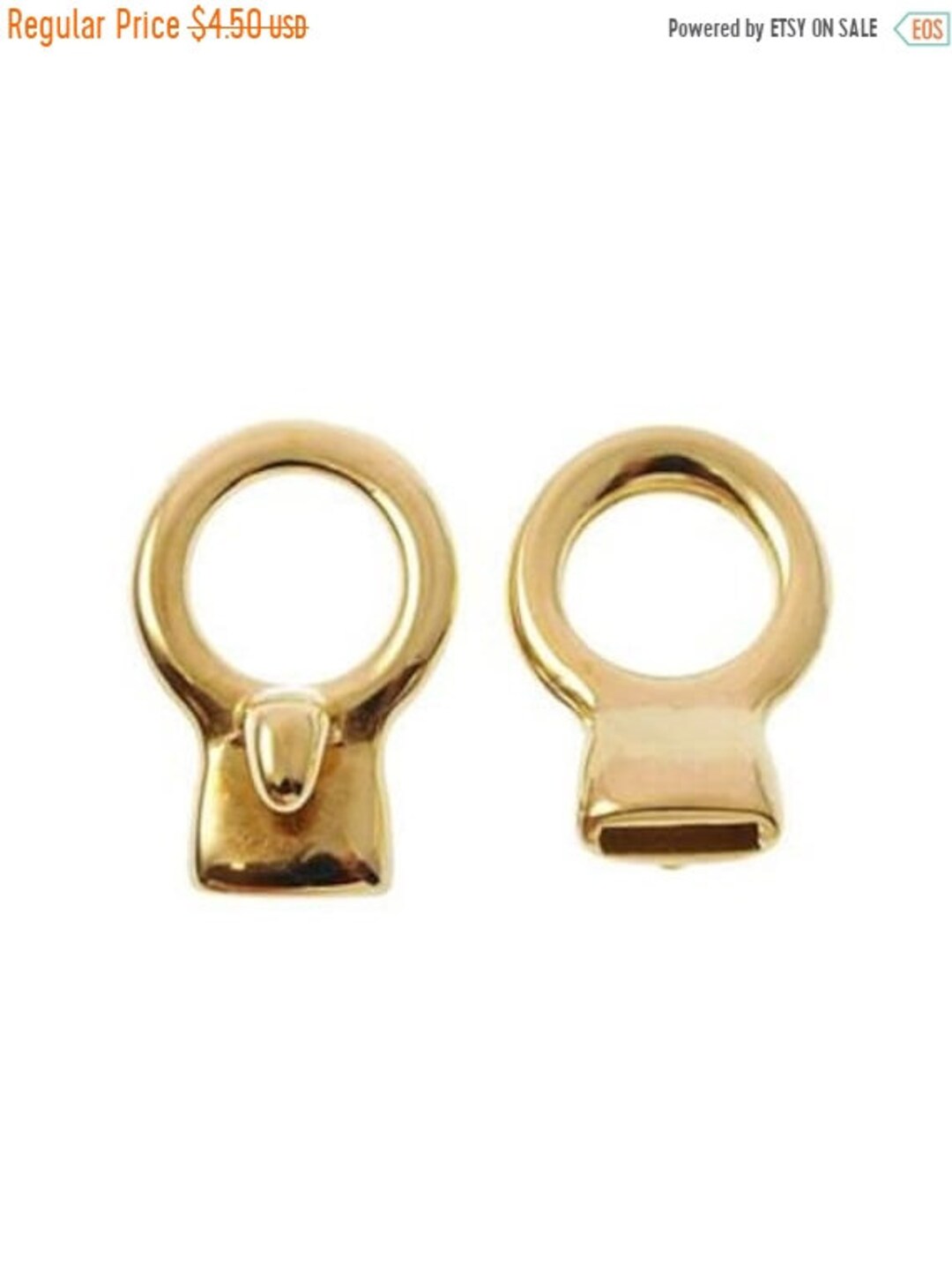 25% OFF Open Hook All in One Clasp for Flat Leather Cord up to 5mm Gold ...