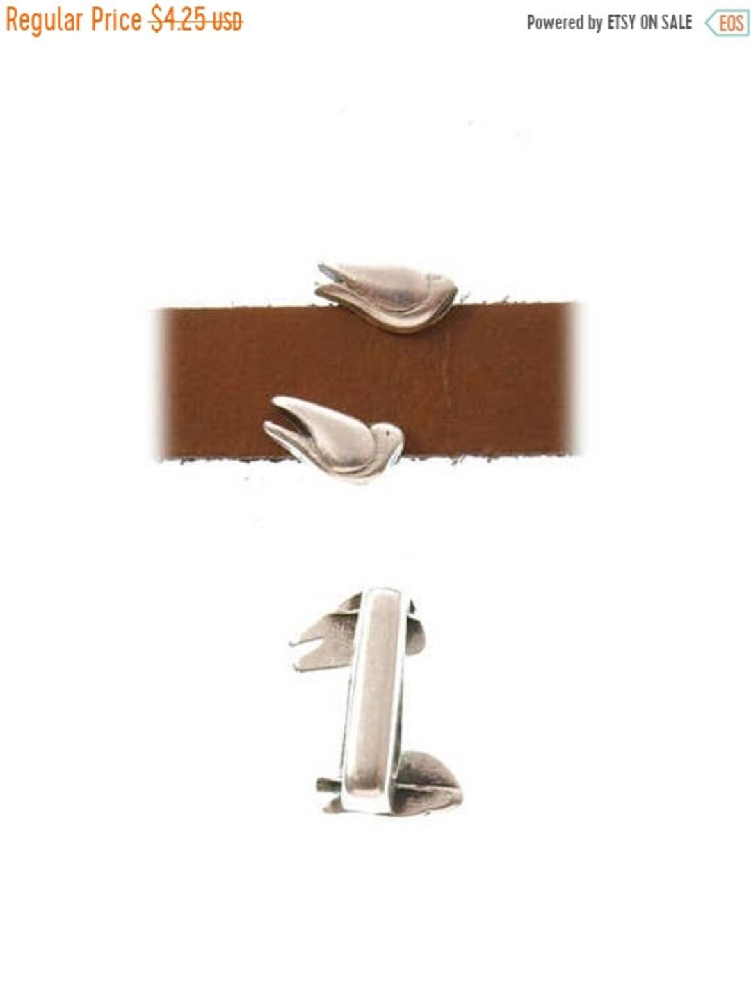 25% OFF Beautiful Flying Bird Sliders Bars for 5-10mm Flat Leather Cord ...