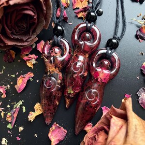 Lilith's Blessing Affirmation Goddess Resin Pendant on Hemp Cord With ...