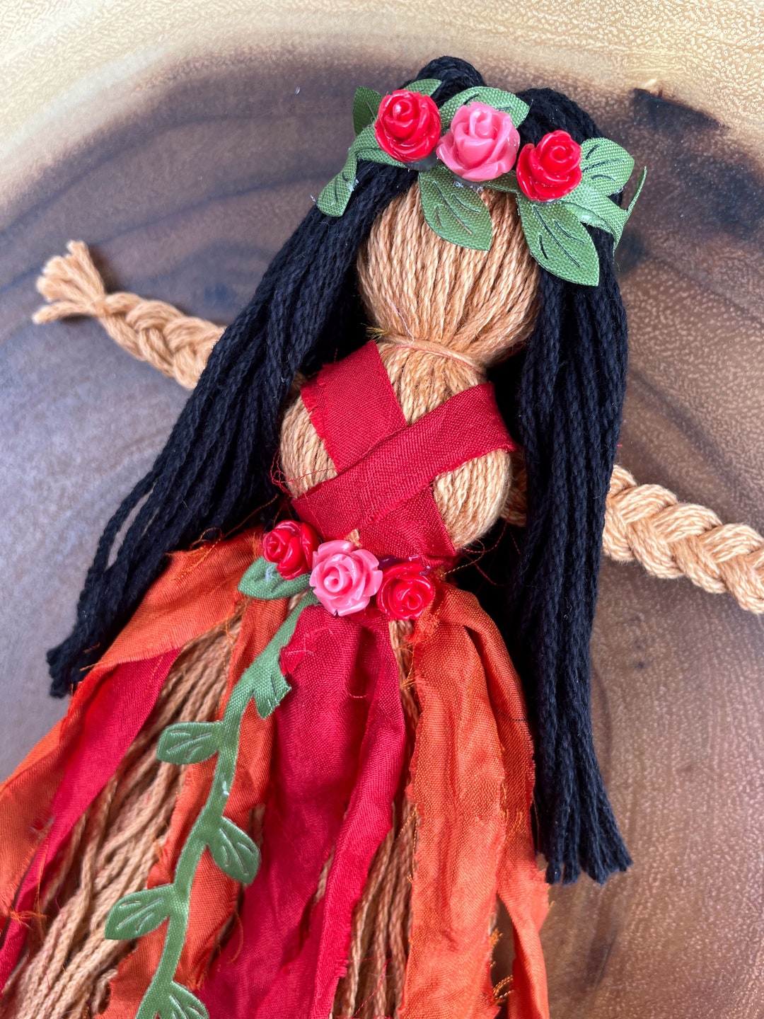 Pele Yarn Doll Hawaiian Goddess of Volcanoes and Fire, Metaphysical ...