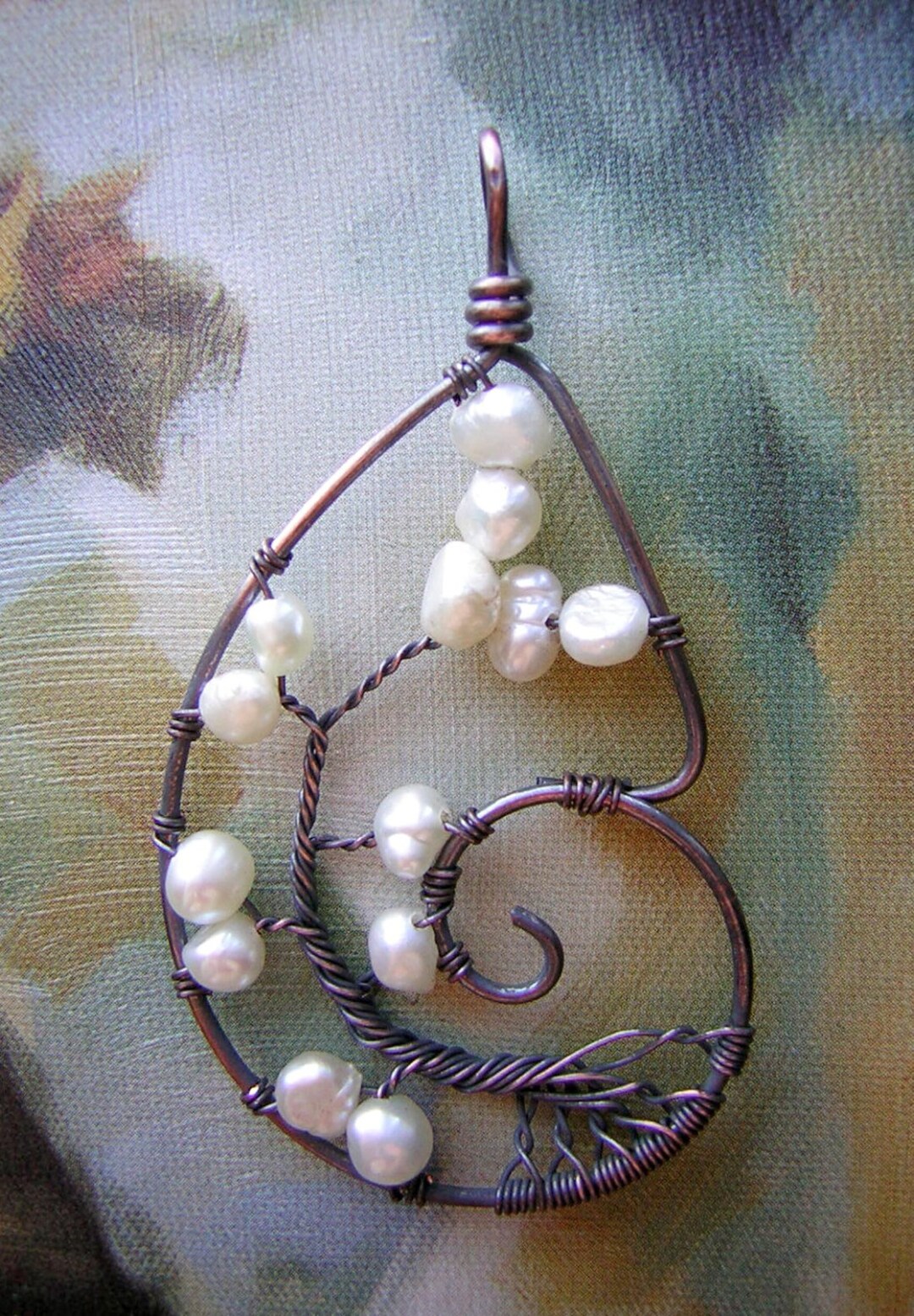 Recycled/re-purposed Freshwater Pearl Seashell Tree of Life Wire ...