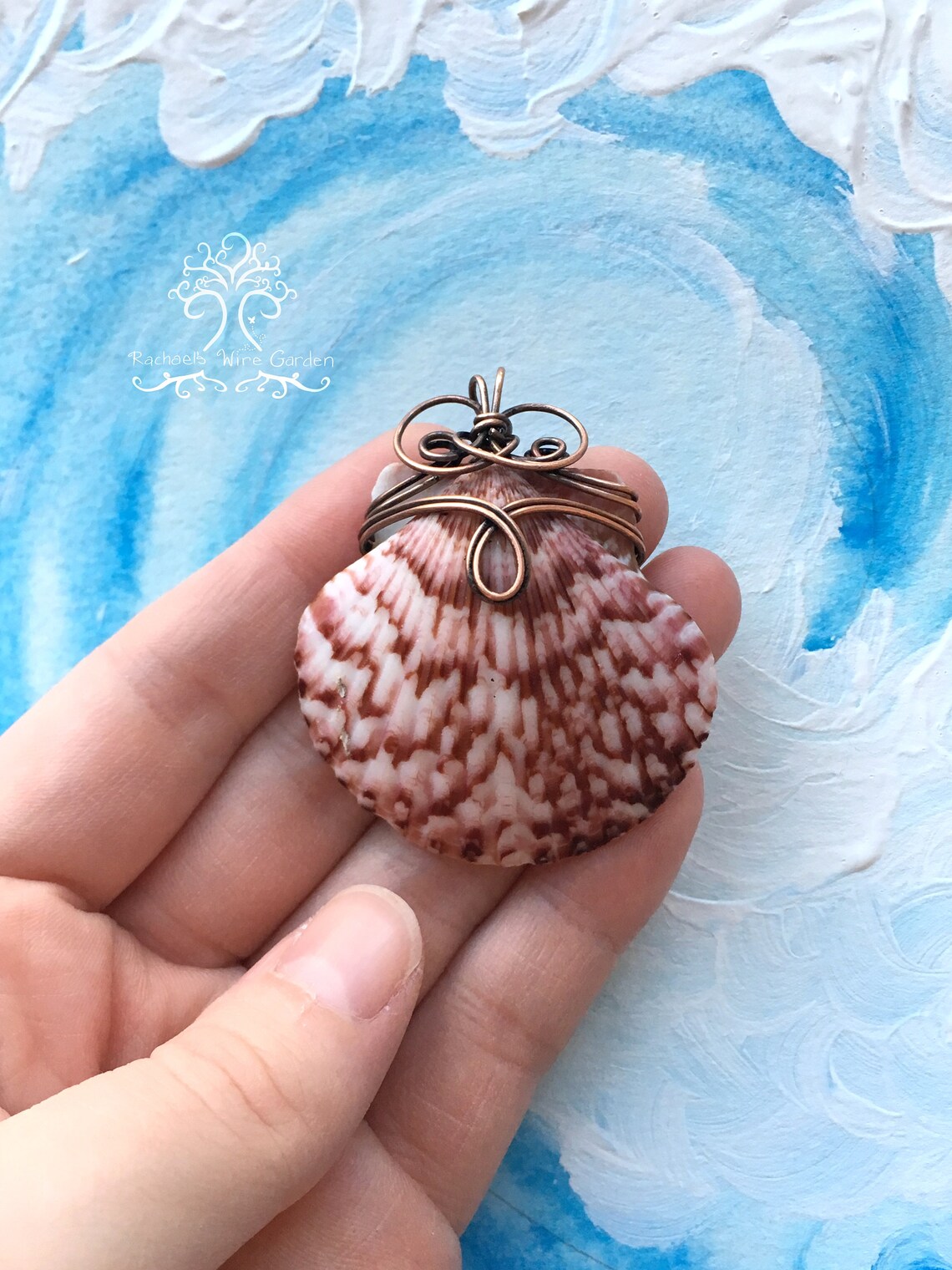 Seashell Wire Wrapped Pendant Jewelry Oxidized Copper - Etsy