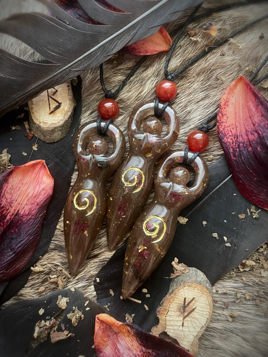 Freyja's Empowerment Goddess Prayer Affirmation Goddess Resin Pendant ...