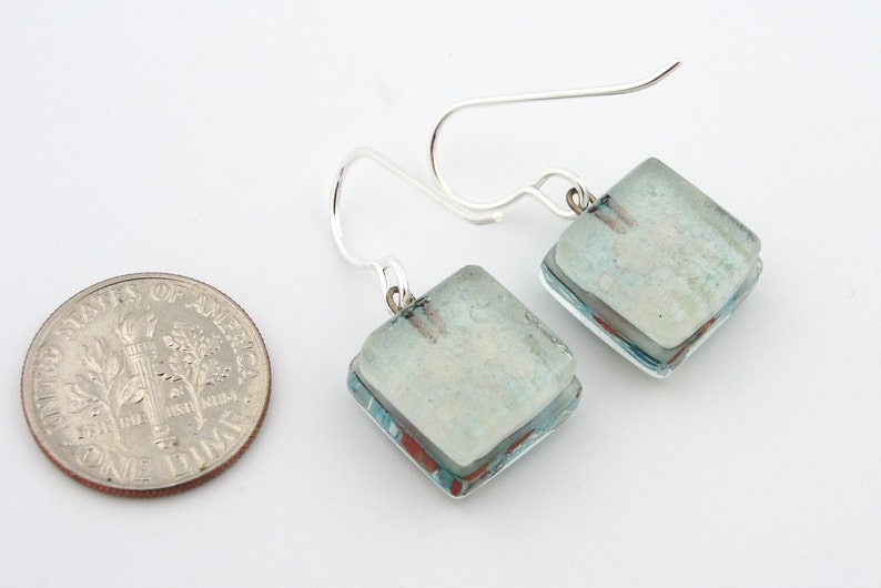 Fused Glass Jewelry: Stream Flowers Cubes | Etsy