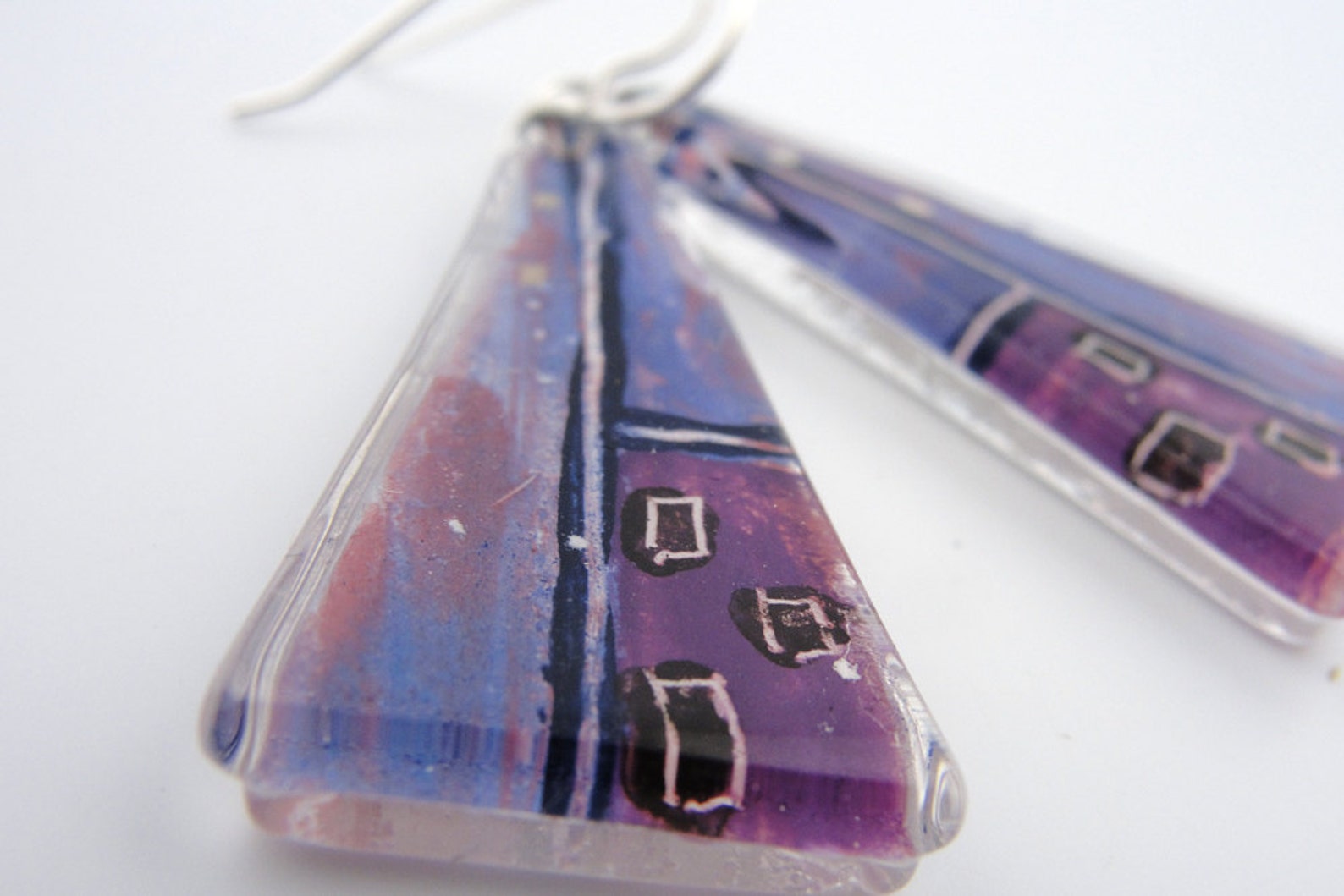 Fused Glass Jewelry: Lilahaus Lg Triangles - Etsy