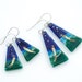Fused Glass Jewelry: Afloat Triangles Blue-green Dreamy - Etsy