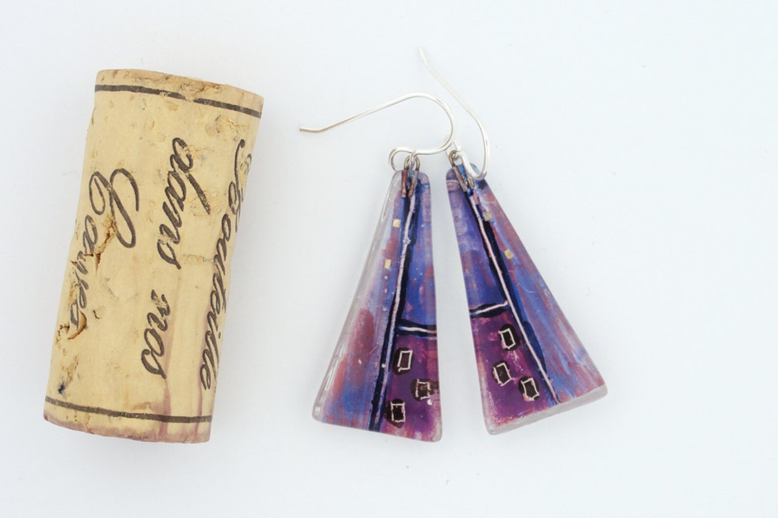 Fused Glass Jewelry: Lilahaus Lg Triangles - Etsy
