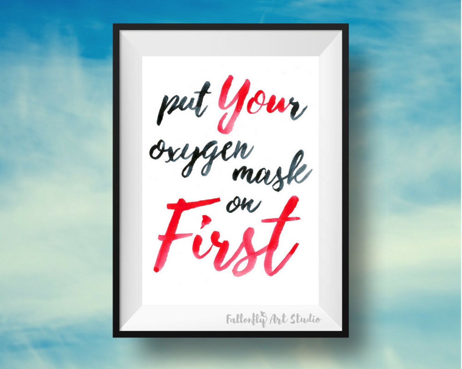 Put Your Oxygen Mask on First, Instant Digital DOWNLOADABLE Print ...