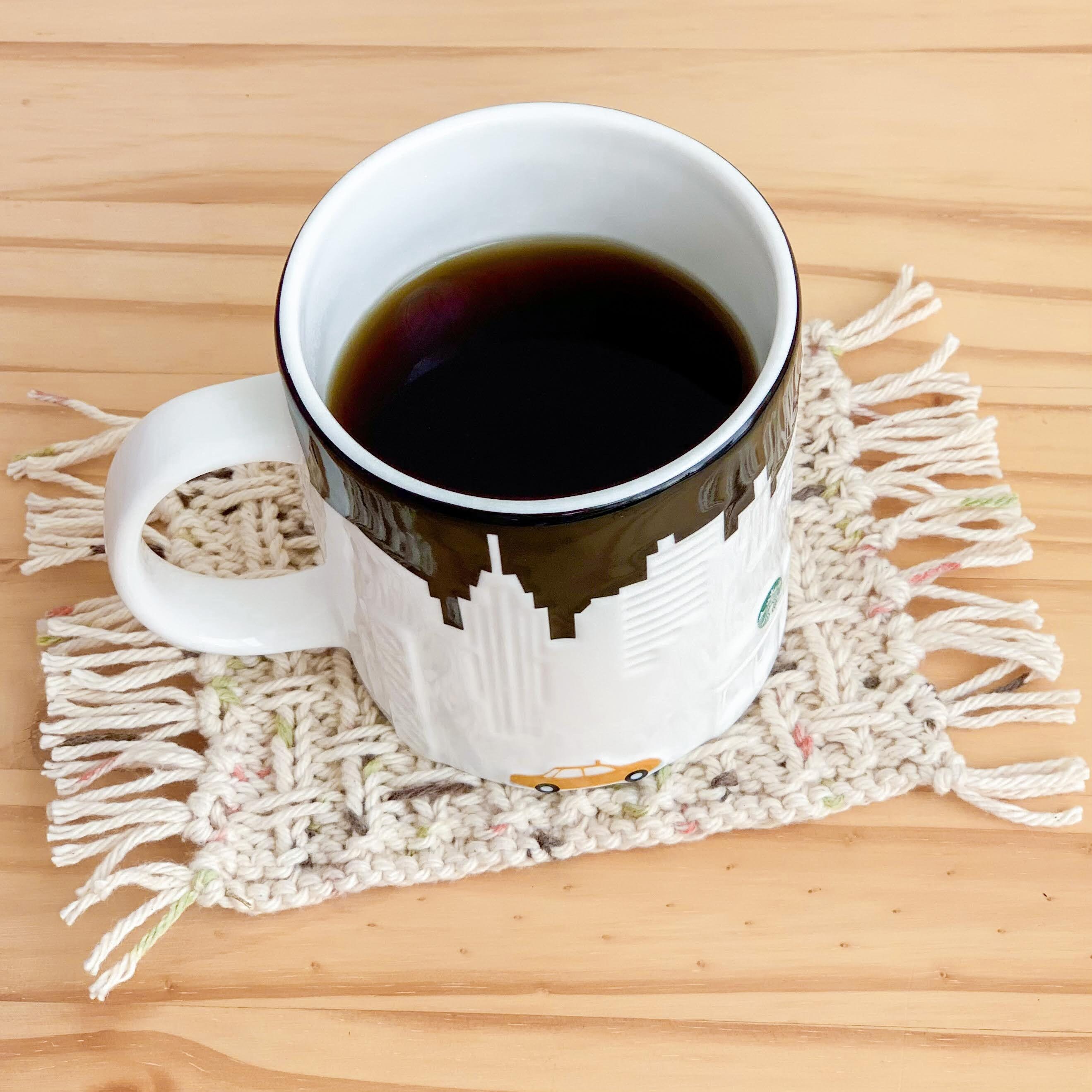 Everyday Mug Rug | Knitting Pattern | Knit Coaster Pattern | Digital ...
