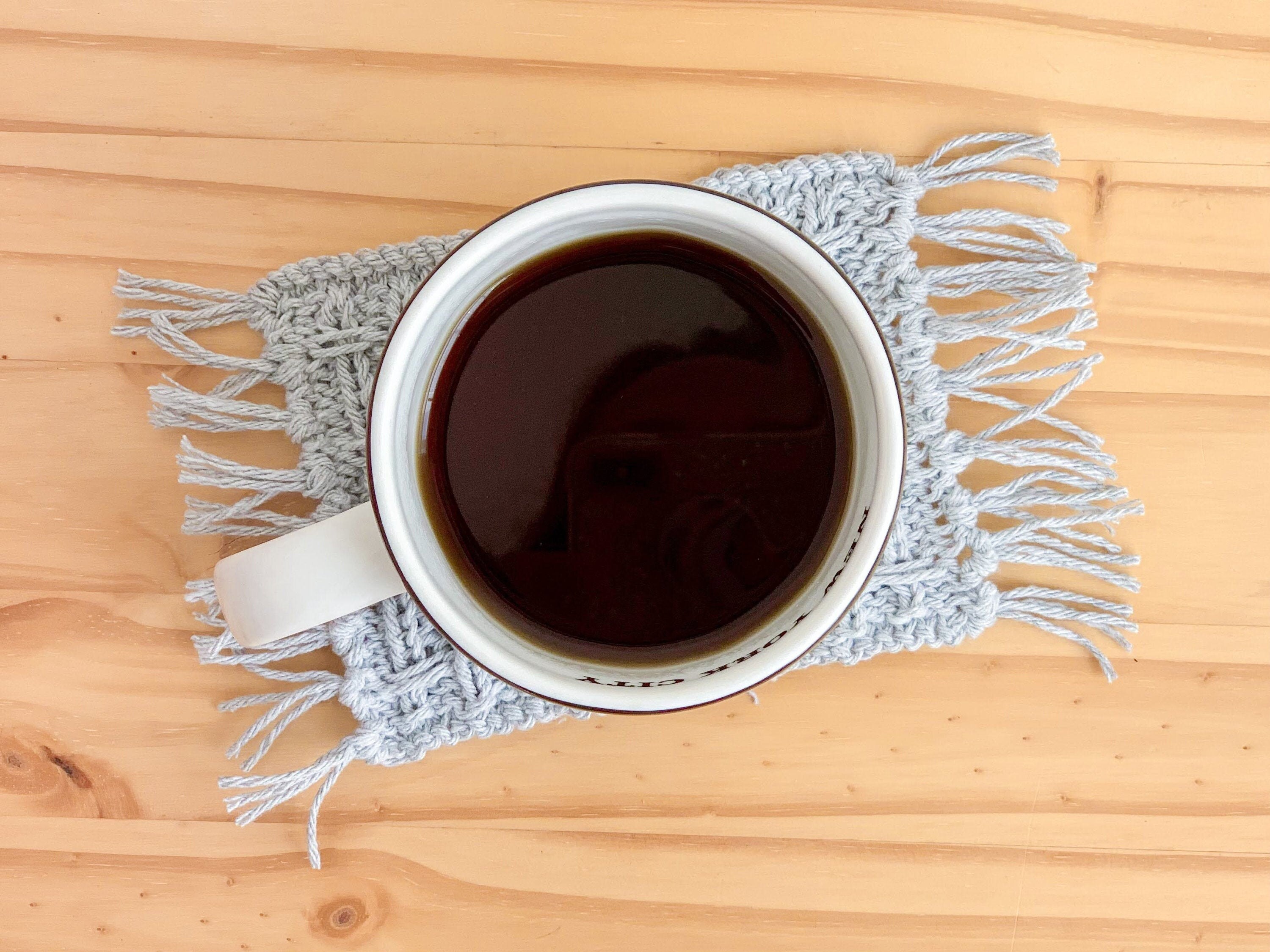 Everyday Mug Rug | Knitting Pattern | Knit Coaster Pattern | Digital ...