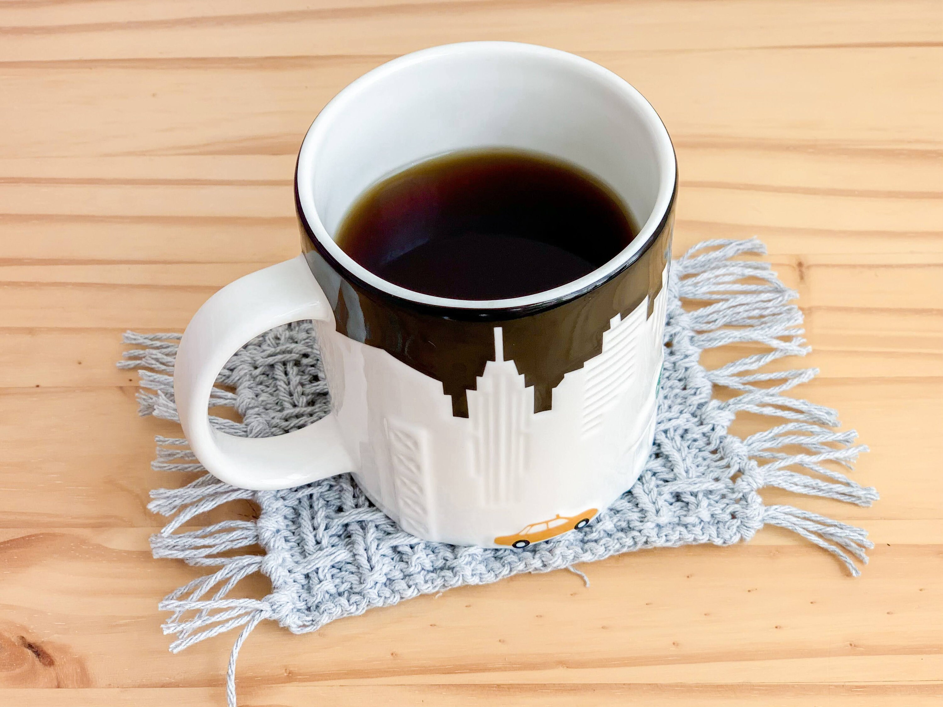 Everyday Mug Rug | Knitting Pattern | Knit Coaster Pattern | Digital ...