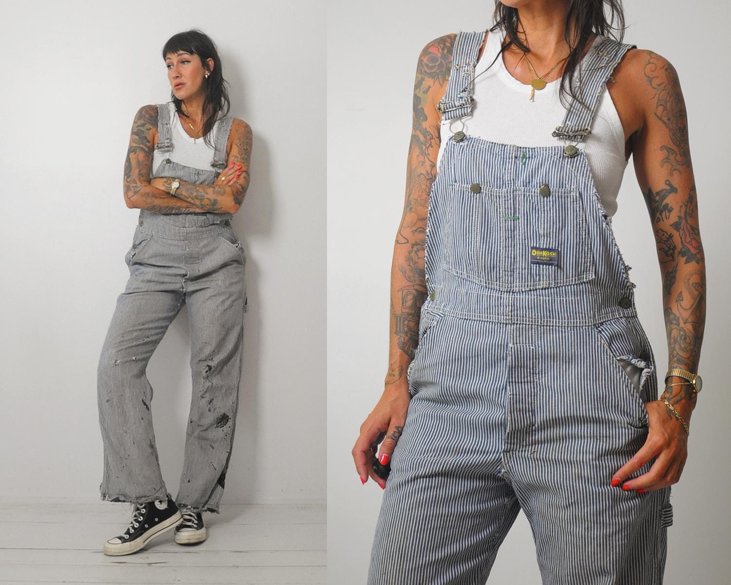 1970's Hickory Stripe Oshkosh Overalls - Etsy 1970's Hickory Stripe Oshkosh Overalls - Etsy