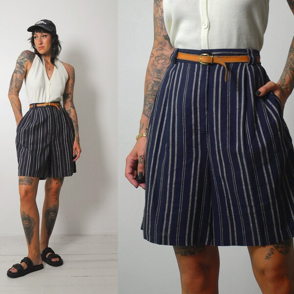 Pinstripe Shorts - Etsy