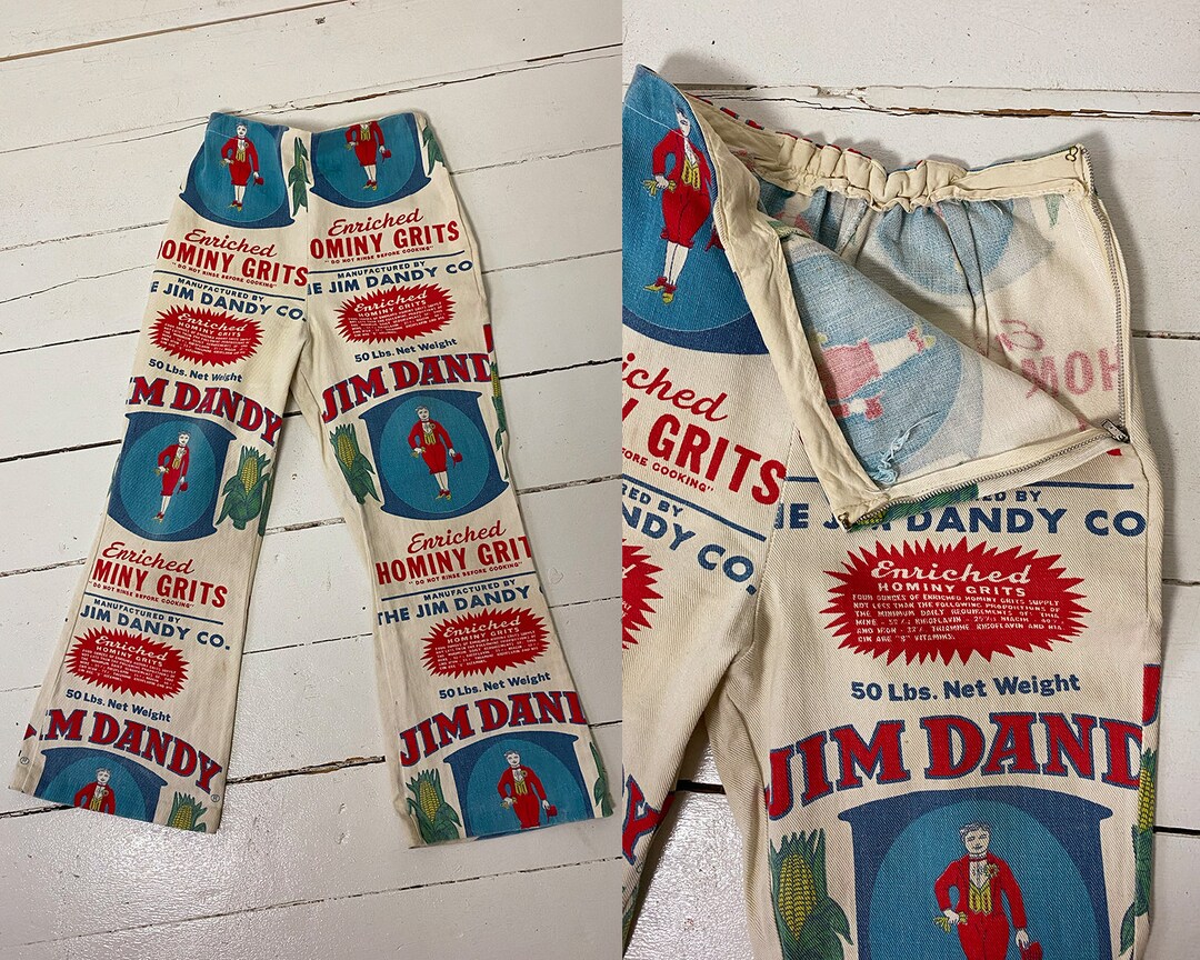 1950's Side Zip Feed Bag Pants - Etsy