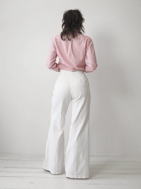 1970's White Wide Leg Pants 26x32 - Gem