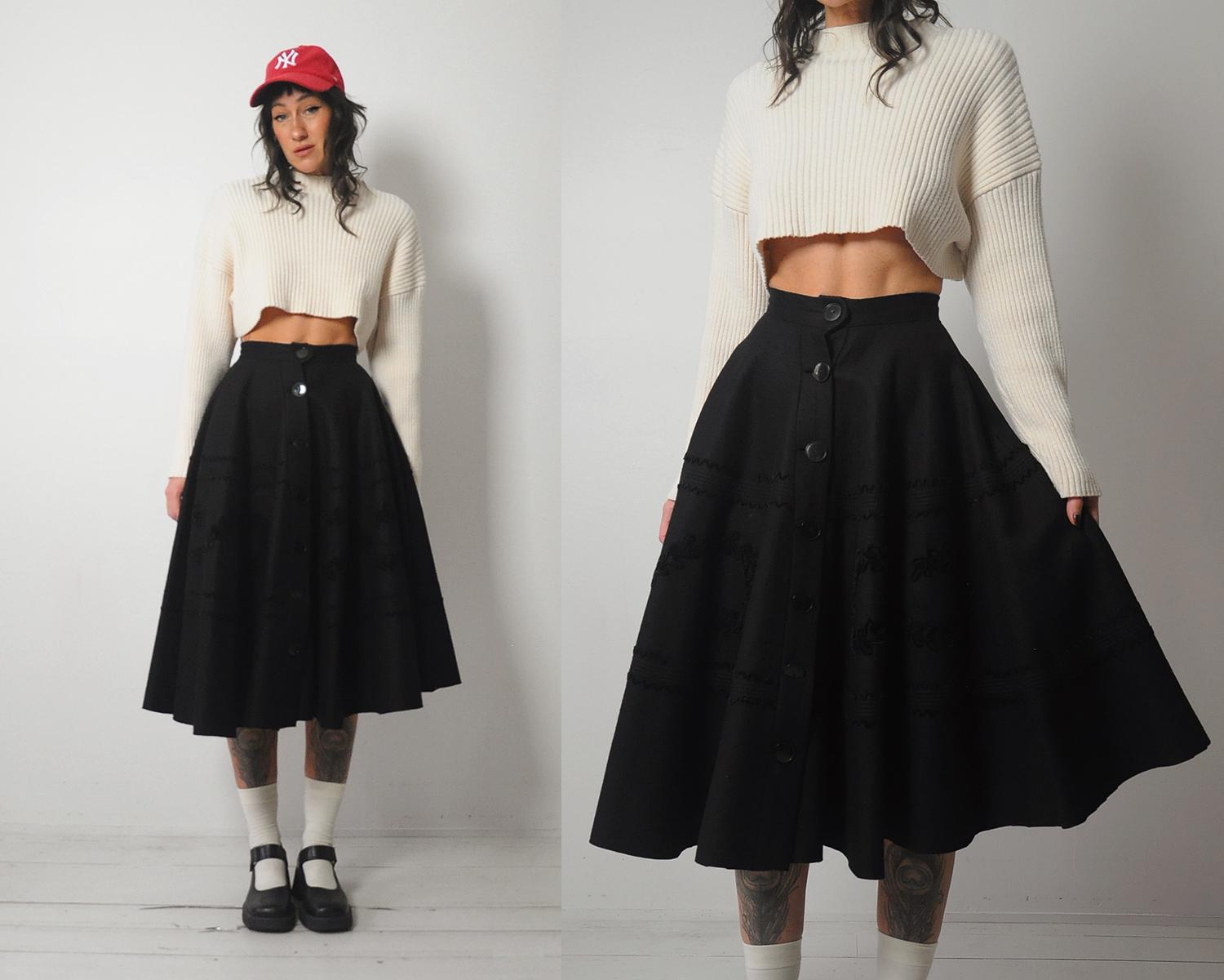 Vintage Felt Circle Skirt - Etsy Vintage Felt Circle Skirt - Etsy