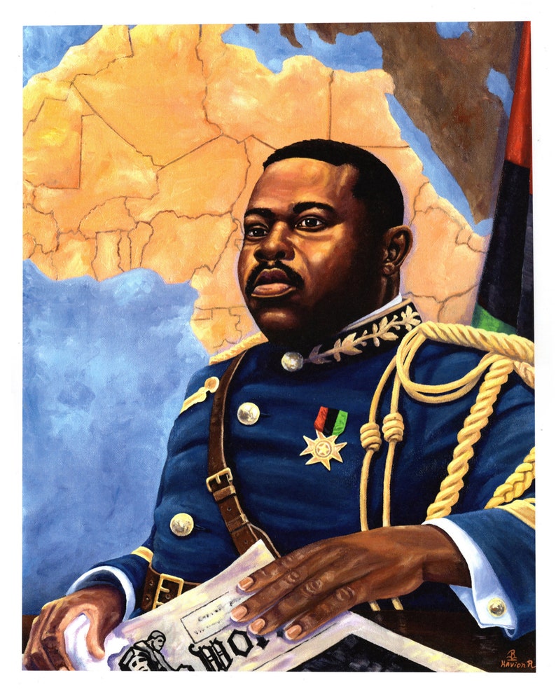 President-general Garvey, Marcus Garvey Portrait Wall Art fine Art ...