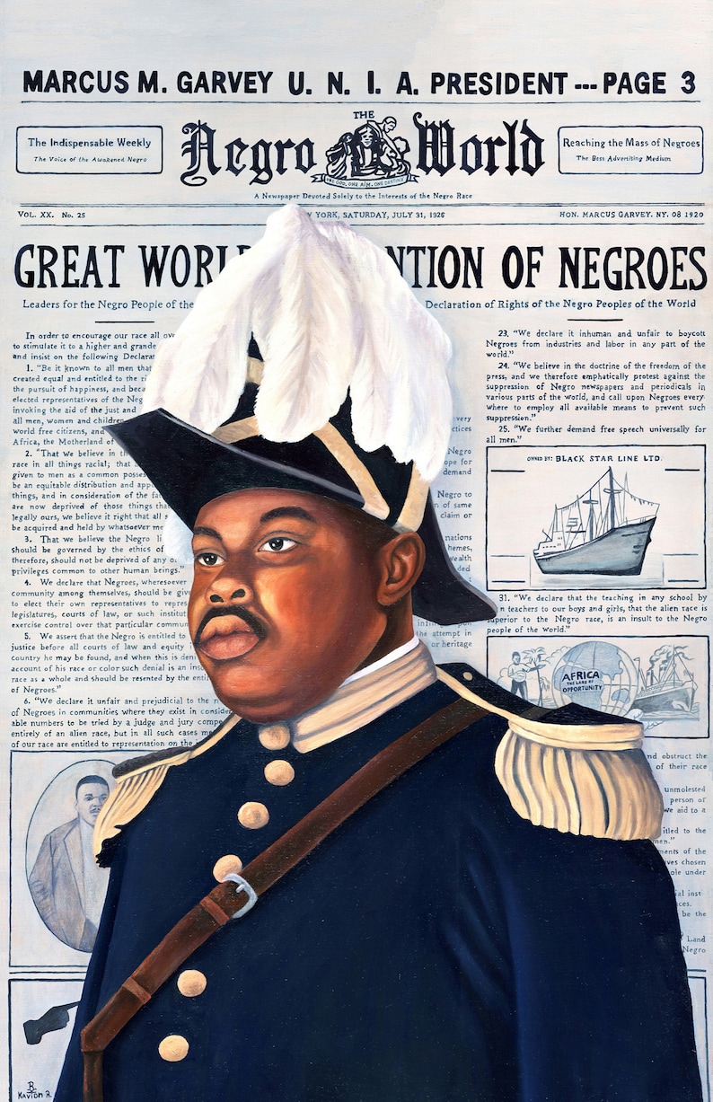 Marcus Garvey Leader (art Print) - Etsy