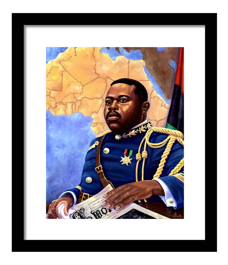 President-general Garvey, Marcus Garvey Portrait Wall Art fine Art ...