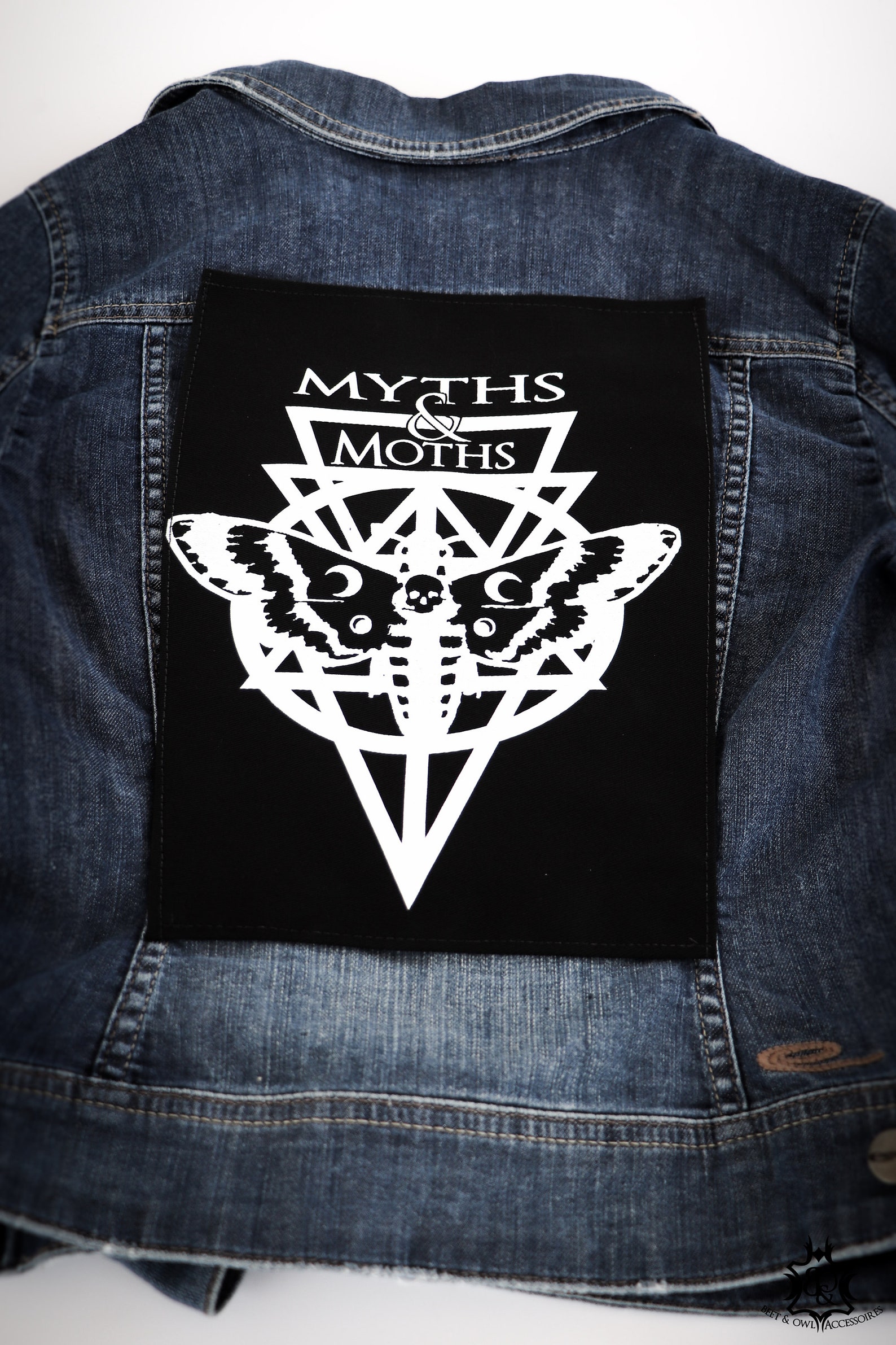 Gothic Back Patch Size 24x33cm Motif Moth Beet&owl - Etsy