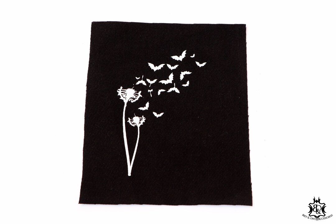Gothic Patch Size 10x13cm Motif Dandelion Bats Beet&owl - Etsy Singapore