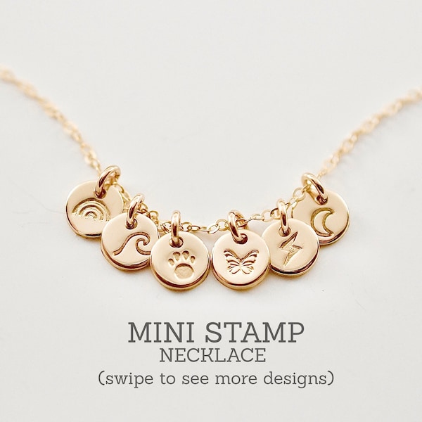Mini Charm Necklace - Etsy