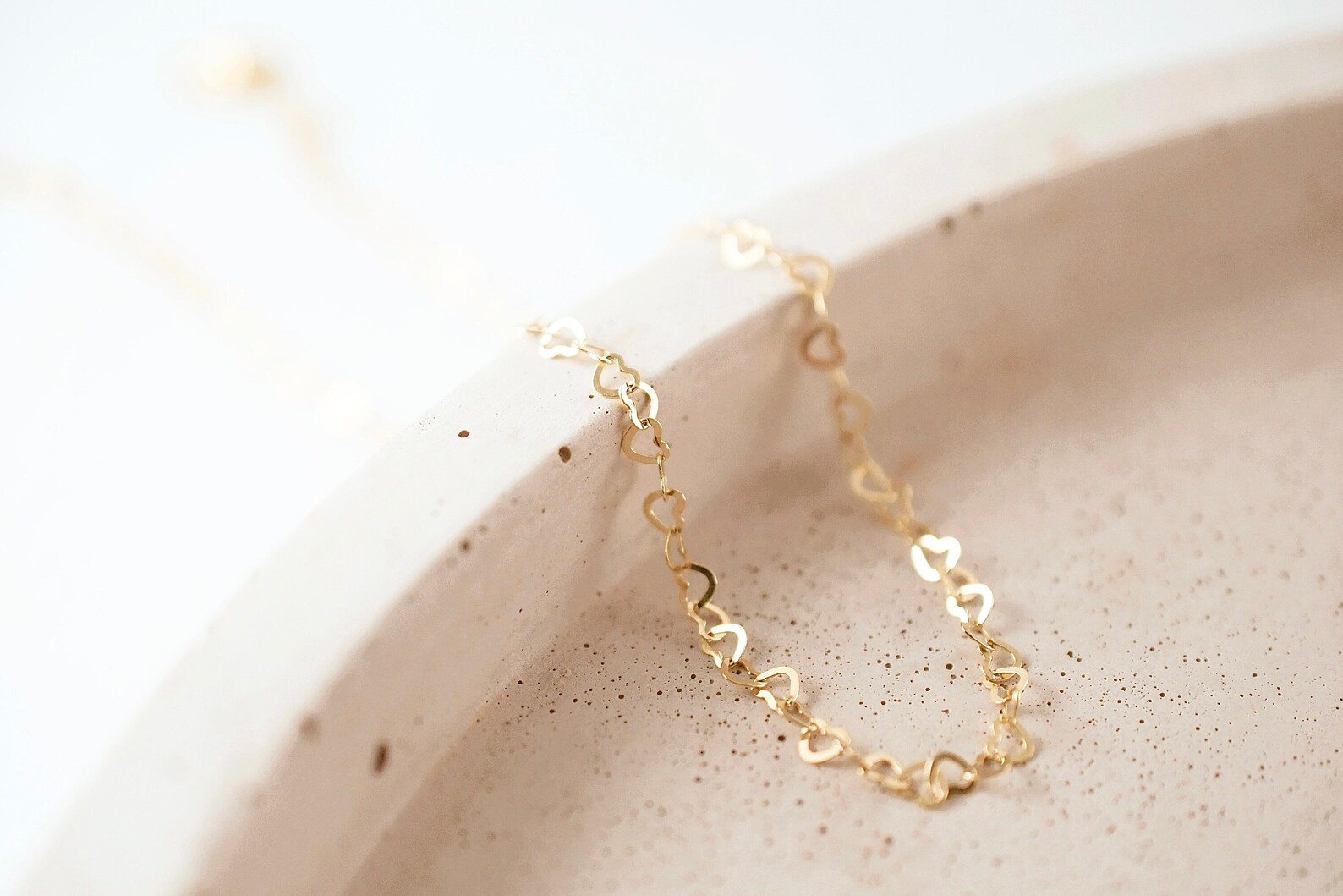 Heart Link Chain Choker Necklace 14K Gold Filled Heart Chain - Etsy