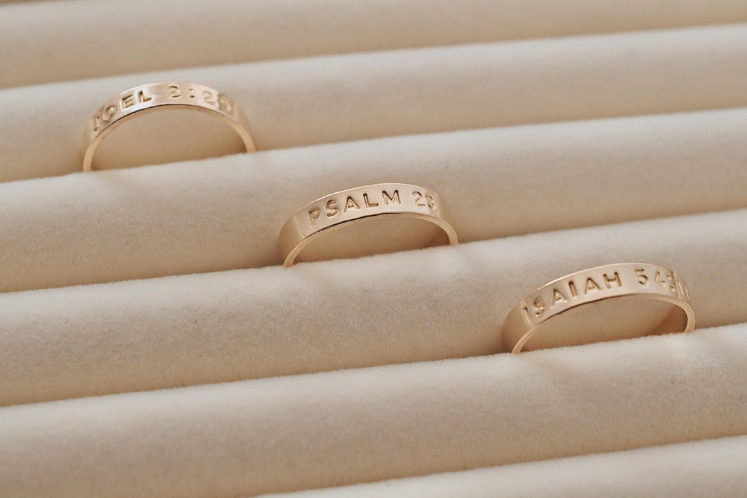 Custom Bible Verse Ring - Etsy