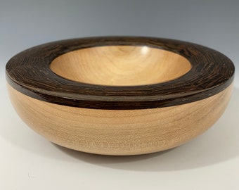 Padauk Bowl With Segmented Wenge and Maple Rim - Etsy