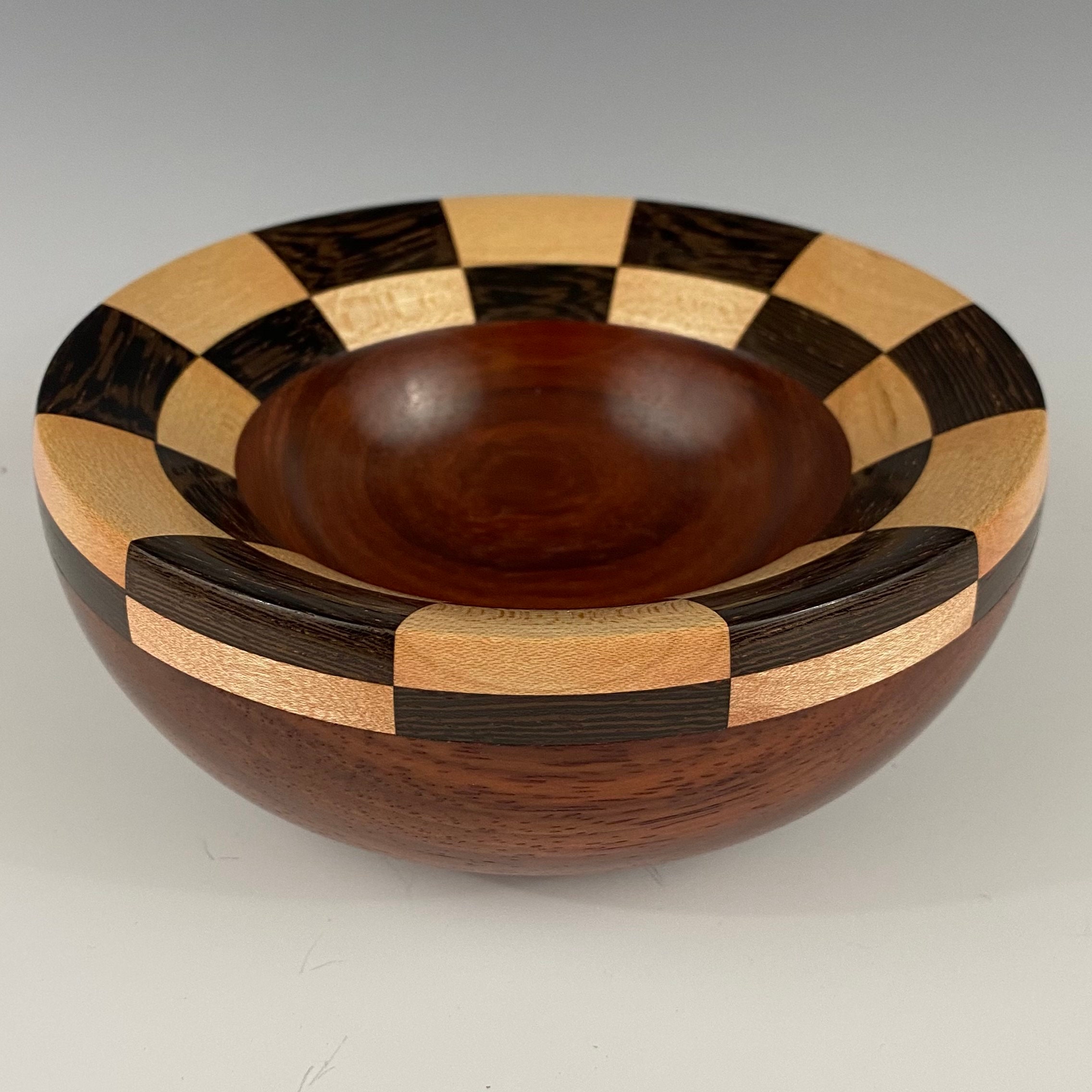 Padauk Bowl With Segmented Wenge and Maple Rim - Etsy