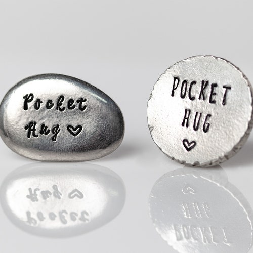 Pocket Hug Pewter Pocket Stone or Coin Encouraging Gift - Etsy