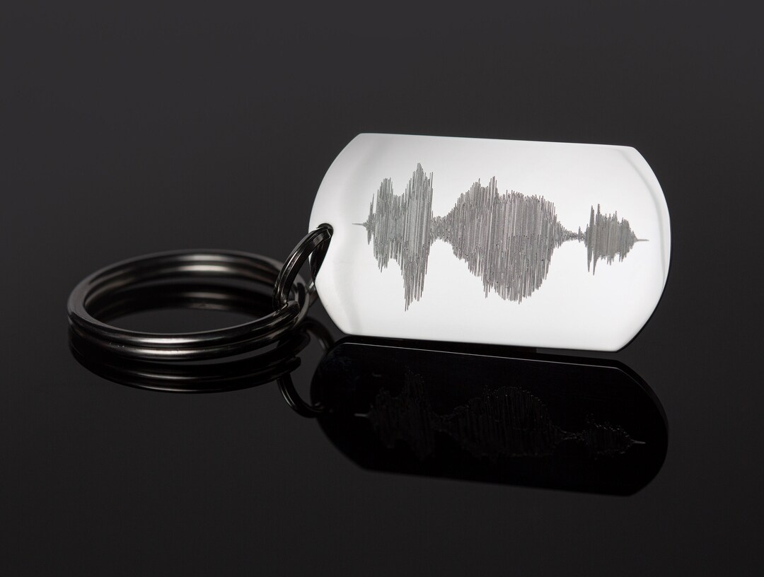 Custom Sound Wave Keychain, Heartbeat Keychain, Sound Wave Keyring ...