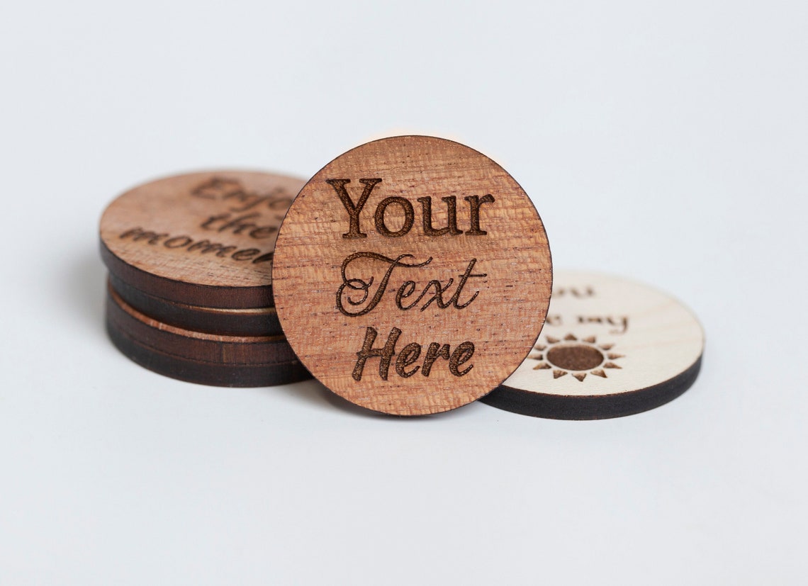 Personalized Wood Coin Engraved Wooden Coin Wood Tokens - Etsy